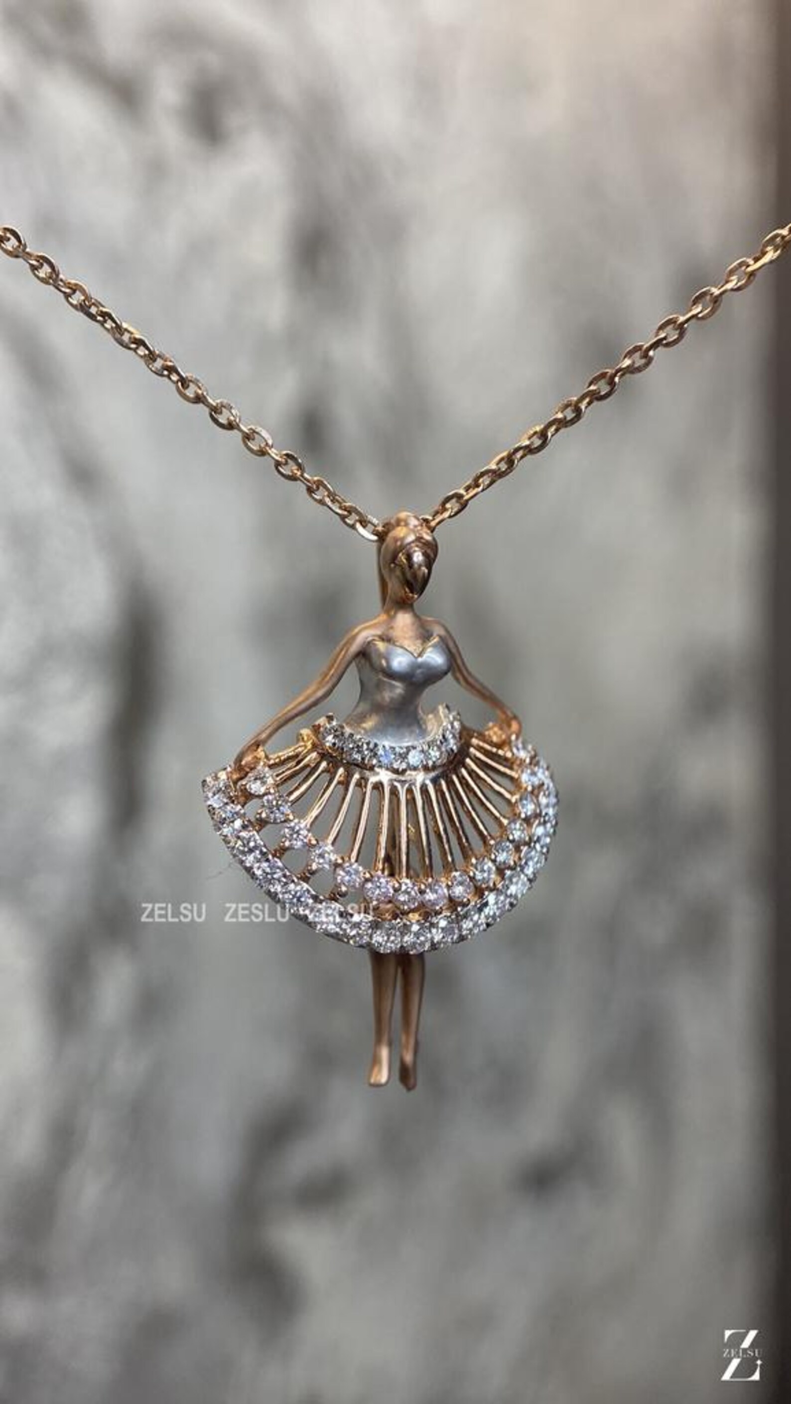 Sparkling Barbie Doll-shaped Moissanite Diamond Pendant the Perfect ...