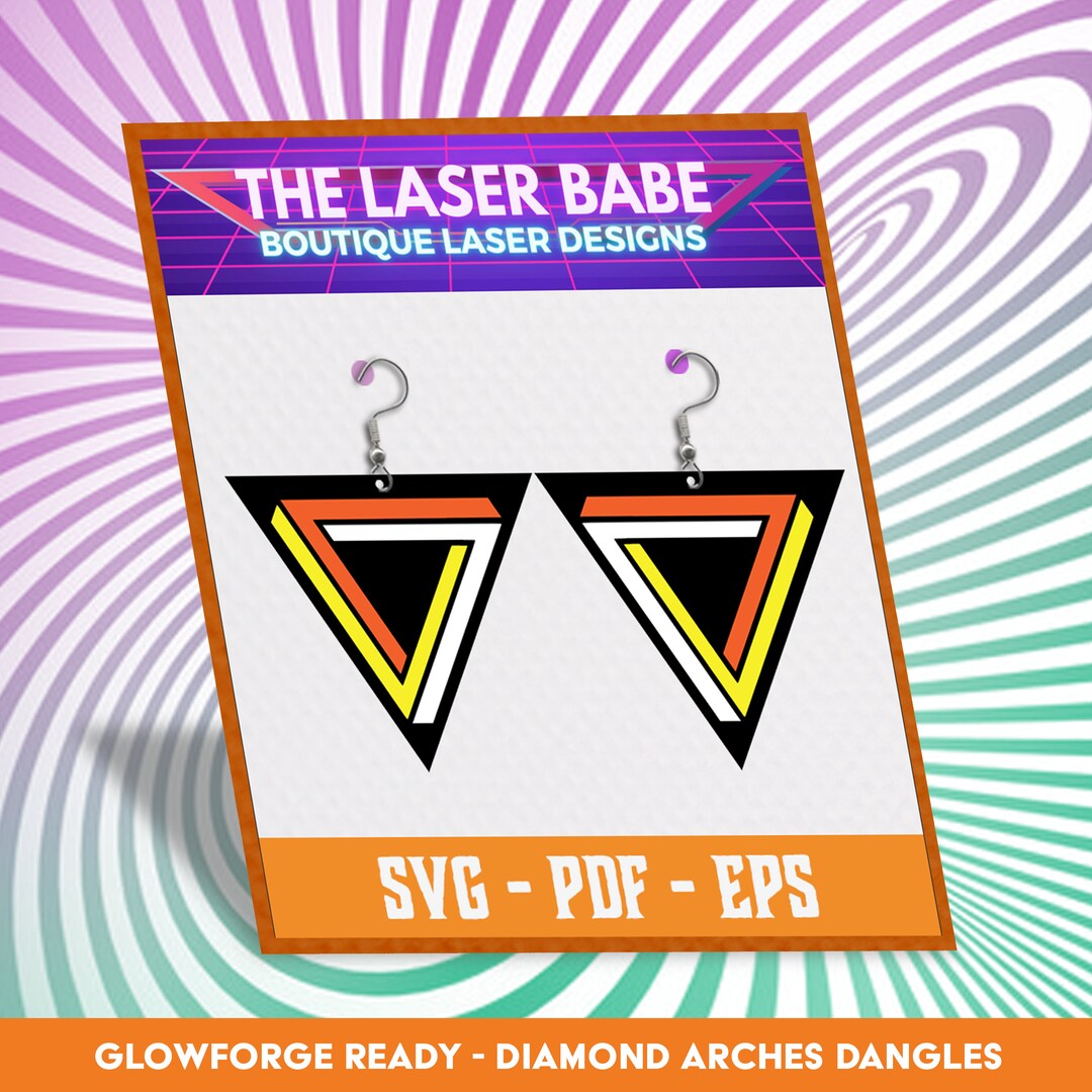 Escher Triangle Earrings: Geometric Illusion Laser Cut Design - Etsy