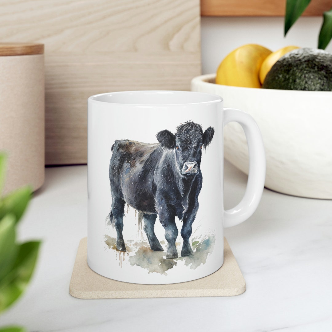 Cute Angus Steer - AI Art - Coffee Mug 11oz - Etsy
