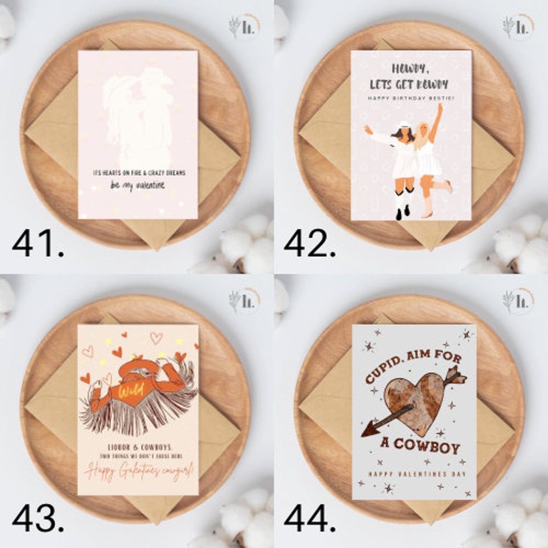 3 Western Themed Card Pack Bundle Your Choice 100 Designs Greetings ...