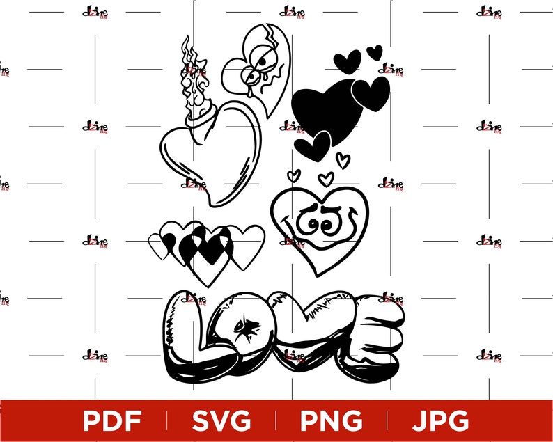 Digital Download Hearts and Love Bundle, Instant Download, Cut Files ...
