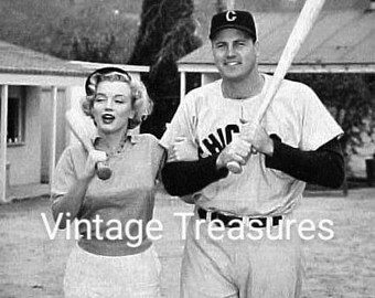Marilyn Monroe and Joe Dobson Holding Baseball Bats - Etsy