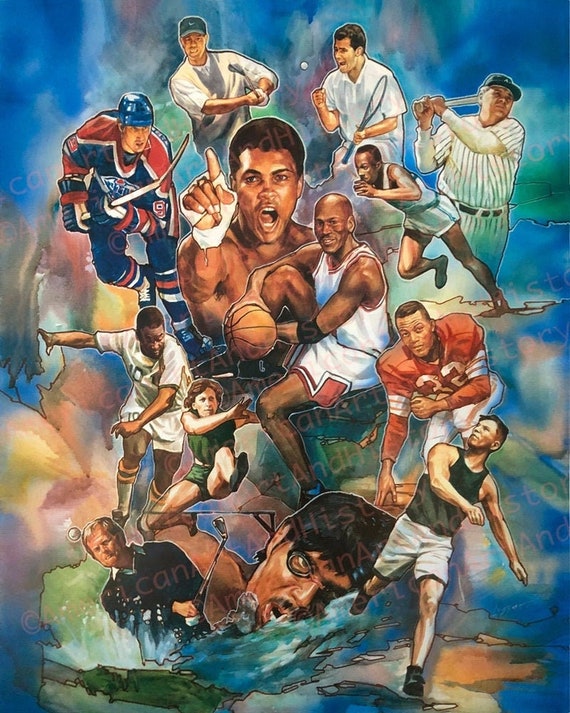 Sports Collage Painting