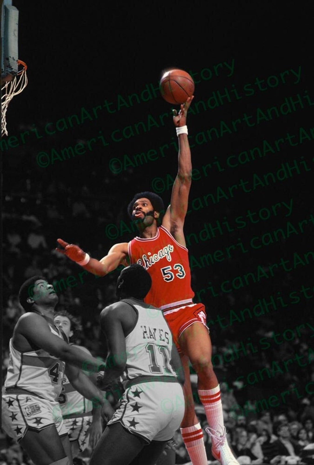 Artis Gilmore Goes for the Hoop - Etsy