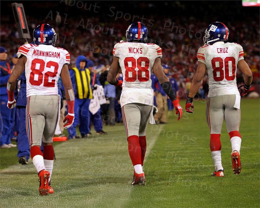 Mario Manningham, Hakeem Nicks, and Victor Cruz Walk the Field 2012 - Etsy