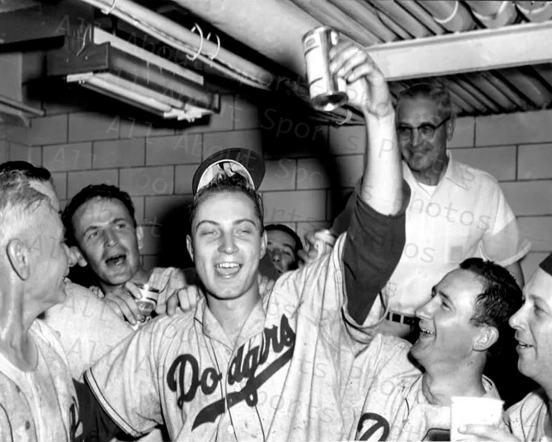 Johnny Podres Celebrates Brooklyn Dodgers 1955 World Series Victory - Etsy