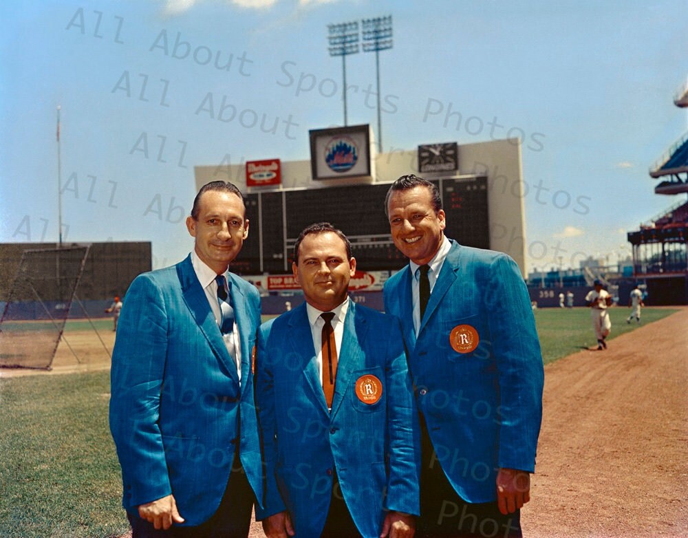 Lindsey Nelson Bob Murphy and Ralph Kiner at Shea Stadium in - Etsy
