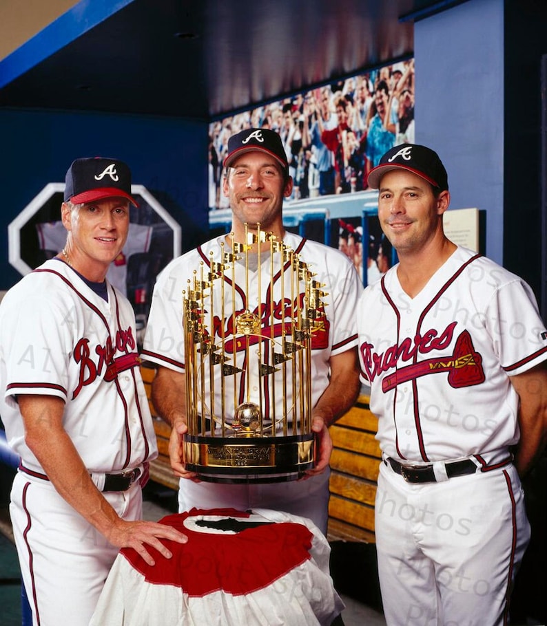 Tom Glavine, John Smoltz and Greg Maddux With Their 1995 World Series ...
