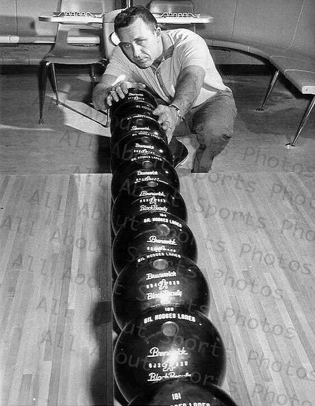 Gil Hodges at His Bowling Alley - Etsy