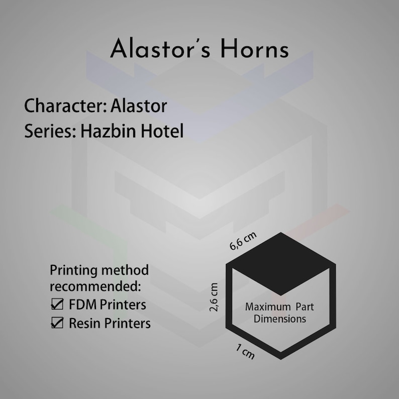 Alastor's Horns Hazbin Hotel STL File - Etsy Australia