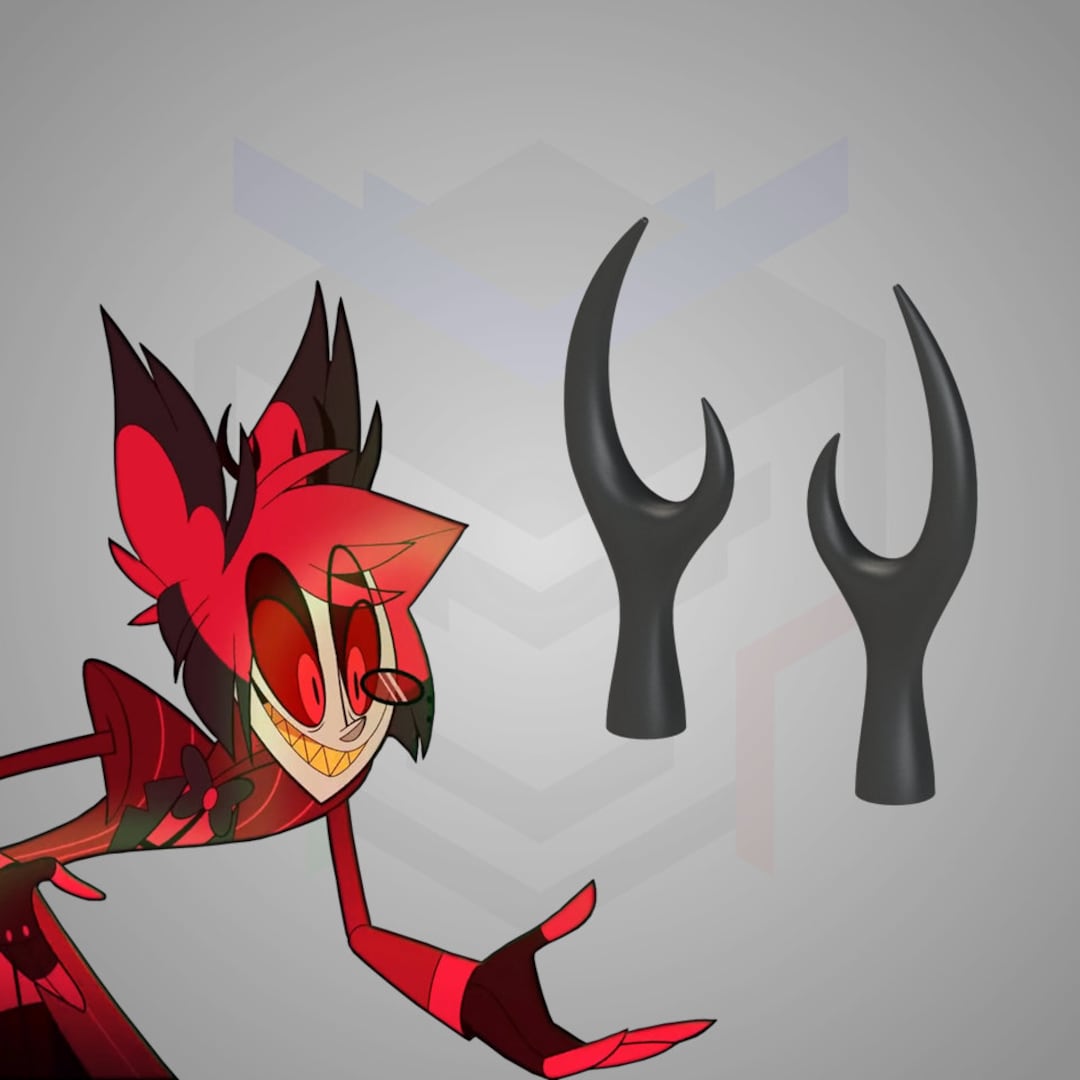 Alastors Horns Antlers [stl File] Hazbin Hotel Etsy Uk