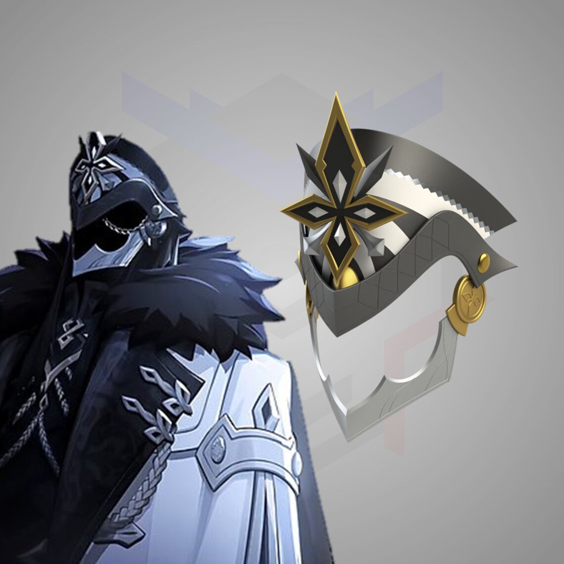 Il Capitano's Helmet STL Files Genshin Impact - Etsy Canada