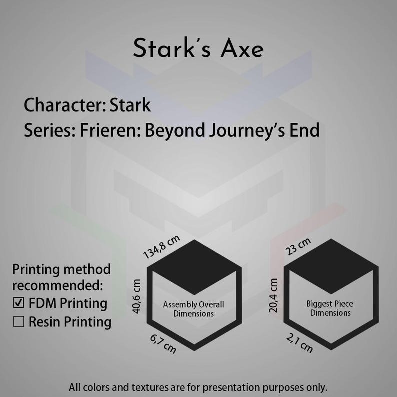 Stark's Axe [STL Files] - Frieren: Beyond Journey's End - Etsy