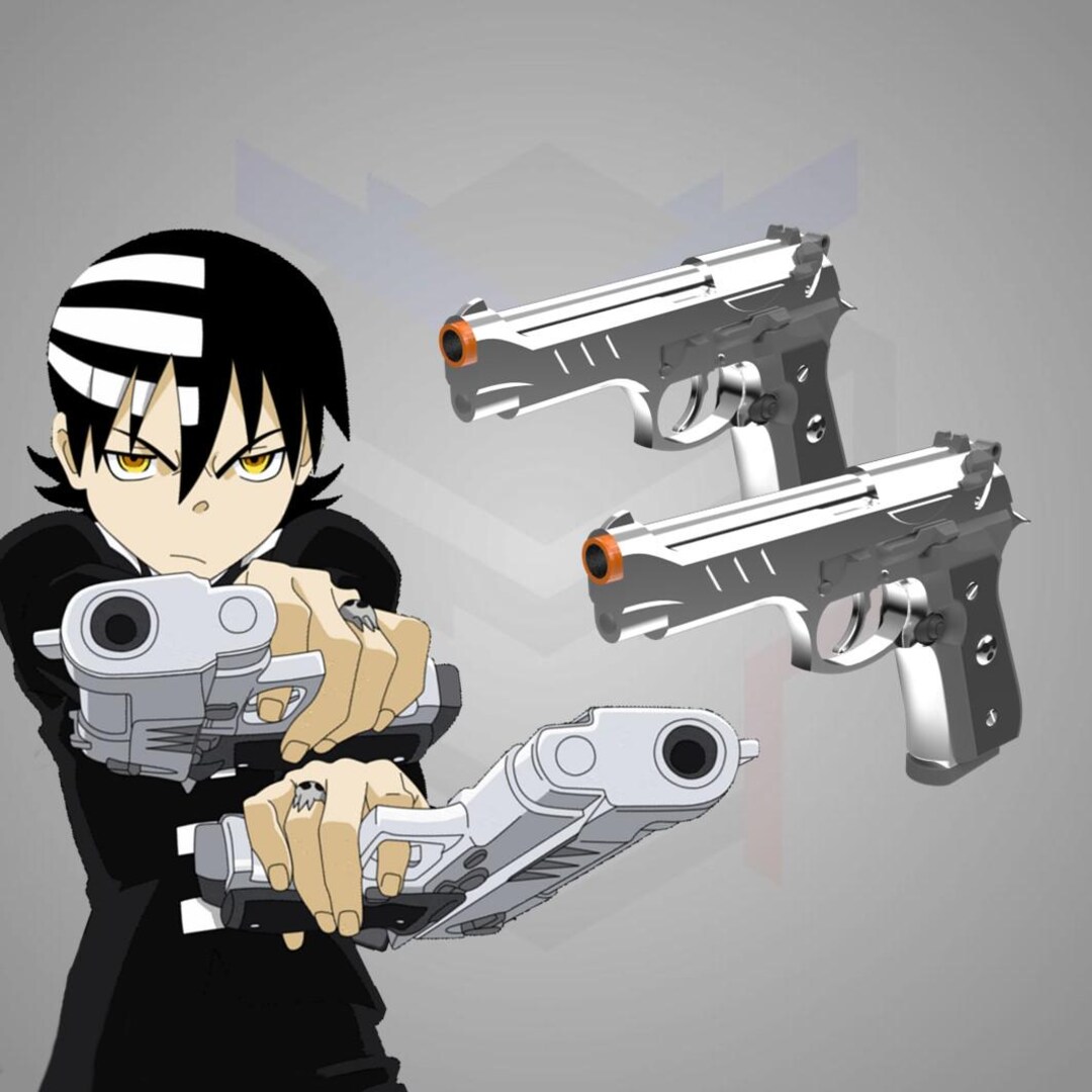 Death the Kid's "demon Twin Guns" [STL Files] - Soul Eater - Etsy