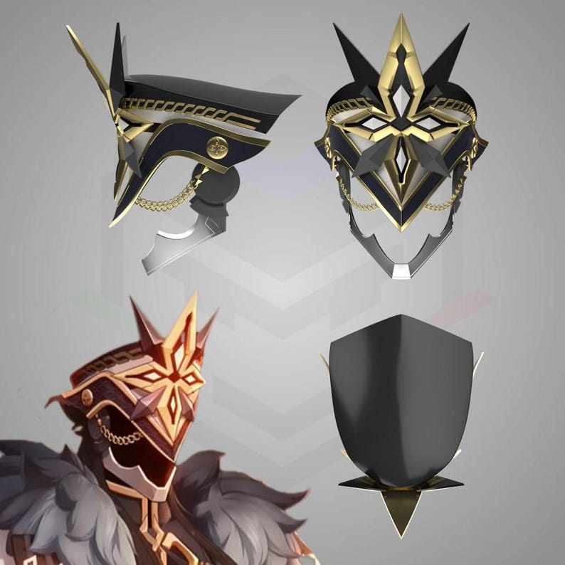 Il Capitano's Helmet [STL Files] - Genshin Impact - Etsy Australia