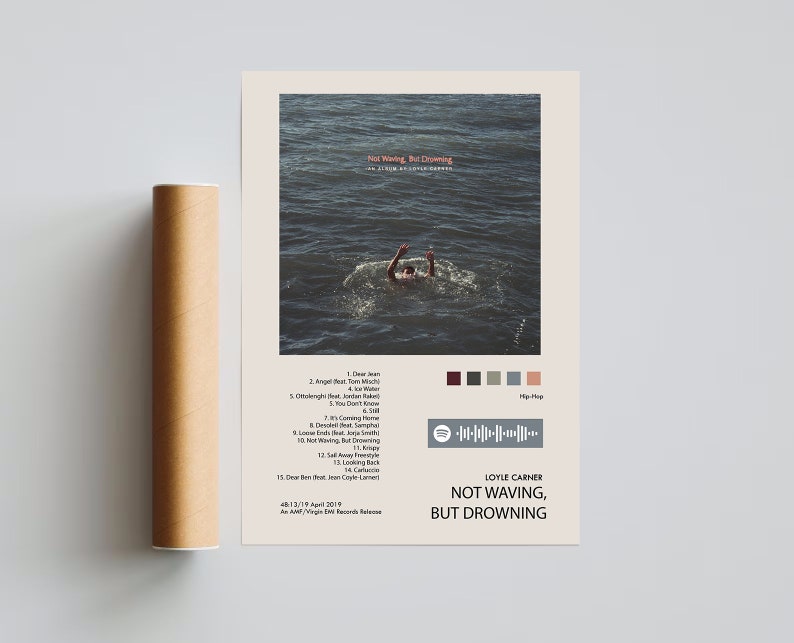 Loyle Carner Not Waving Still Drowning Custom Album Poster Hip Hop Wall ...