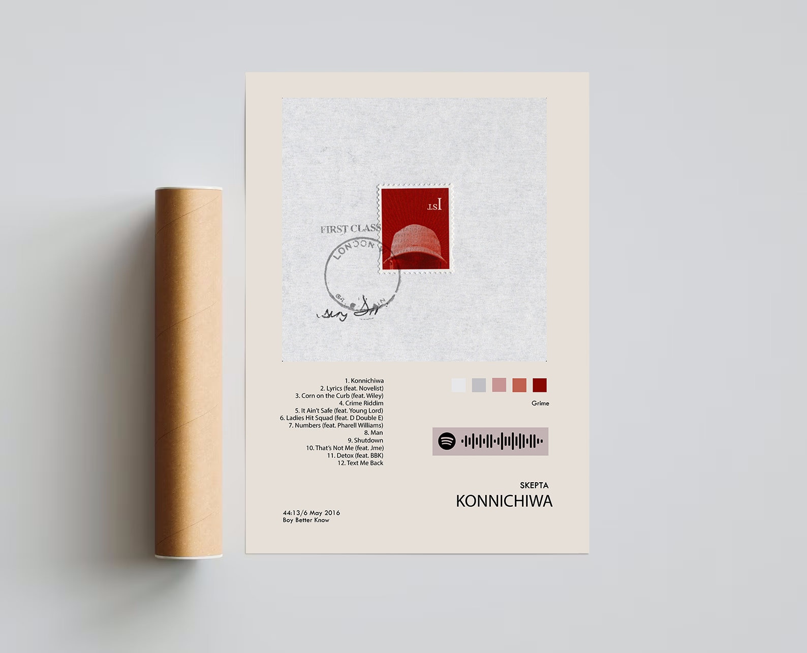Skepta Konnichiwa Custom Album Poster Hip Hop Wall Art Personalised ...