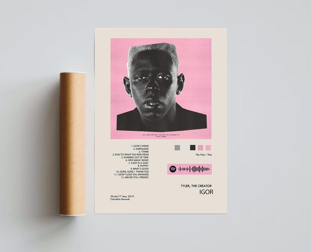 DIGITAL DOWNLOAD IGOR Album Poster Tyler the Creator Custom Album ...