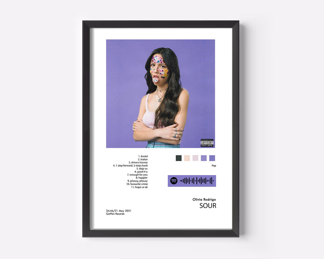 Olivia Rodrigo - Sour | Personlised Album Poster | Pop Music Art ...