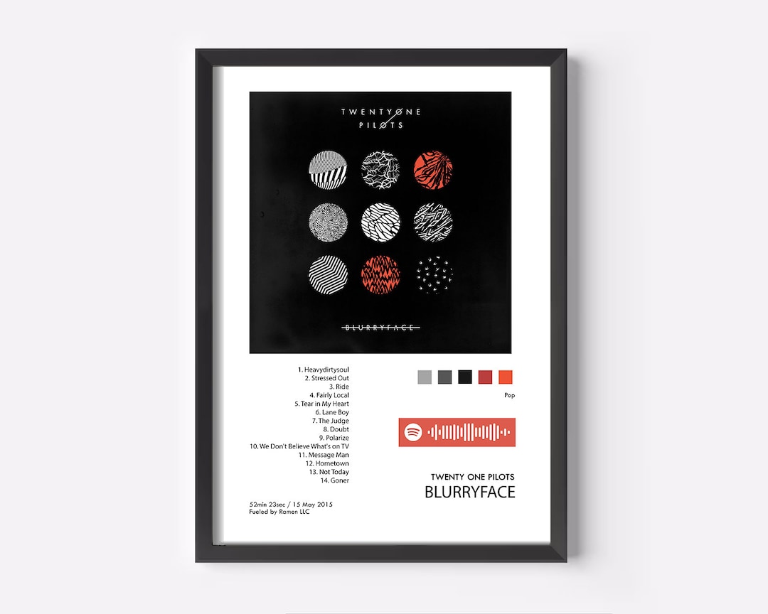 Twenty One Pilots Blurryface Album Poster Pop Music Art - Etsy