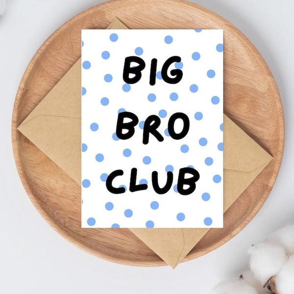 New Big Brother Card - Etsy