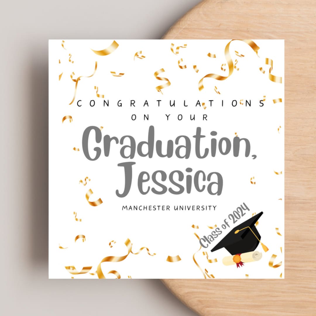 Personalised Graduation Card, University Graduation Card, Graduation ...