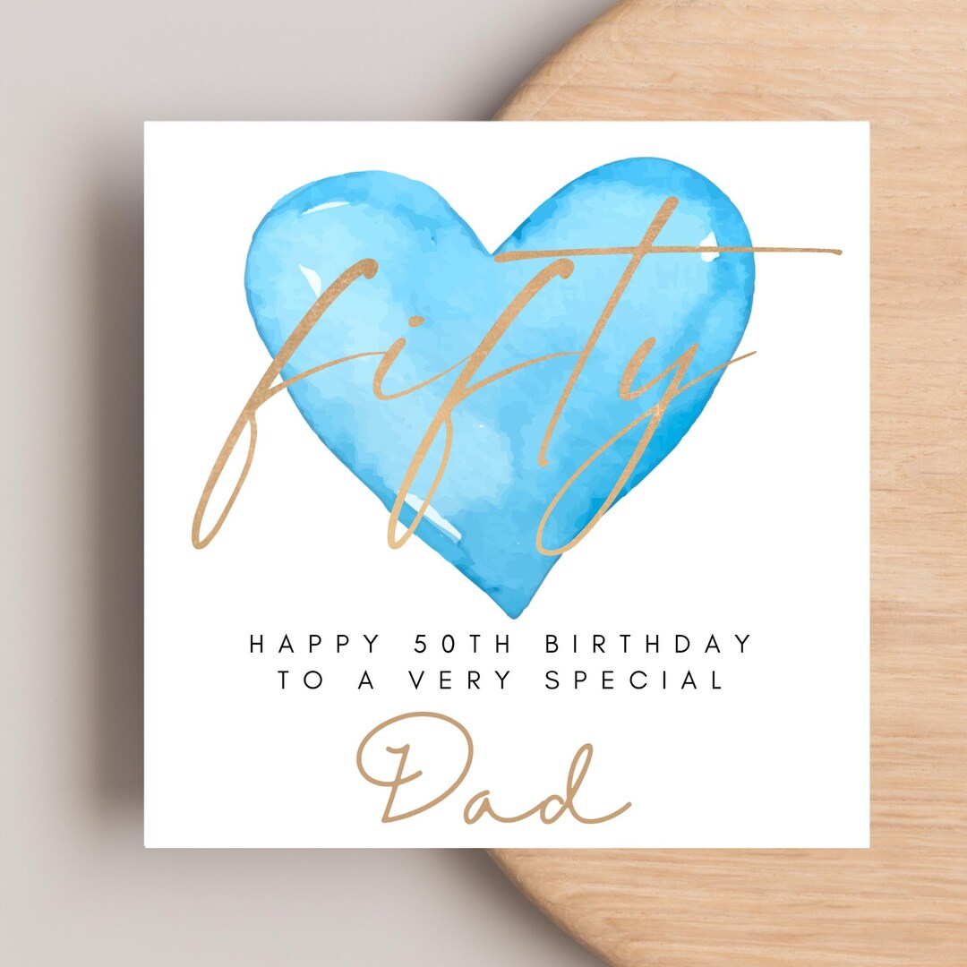 50th Birthday Card for Dad, Dad 50th Birthday Card, Special Dad 50th ...