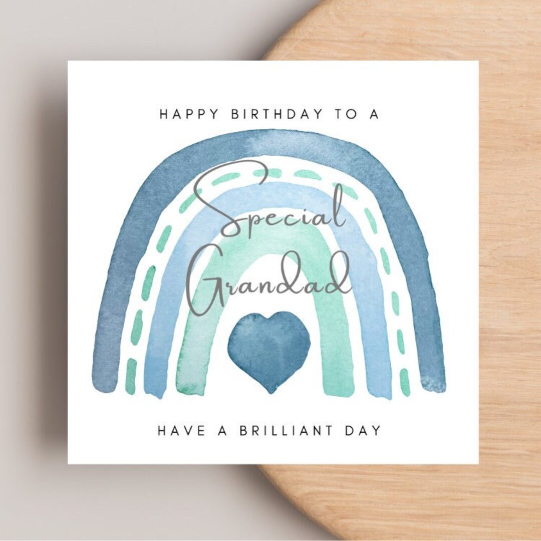 Cute Grandad Birthday Card, I Love Grandad Card, Grandad Fathers Day ...
