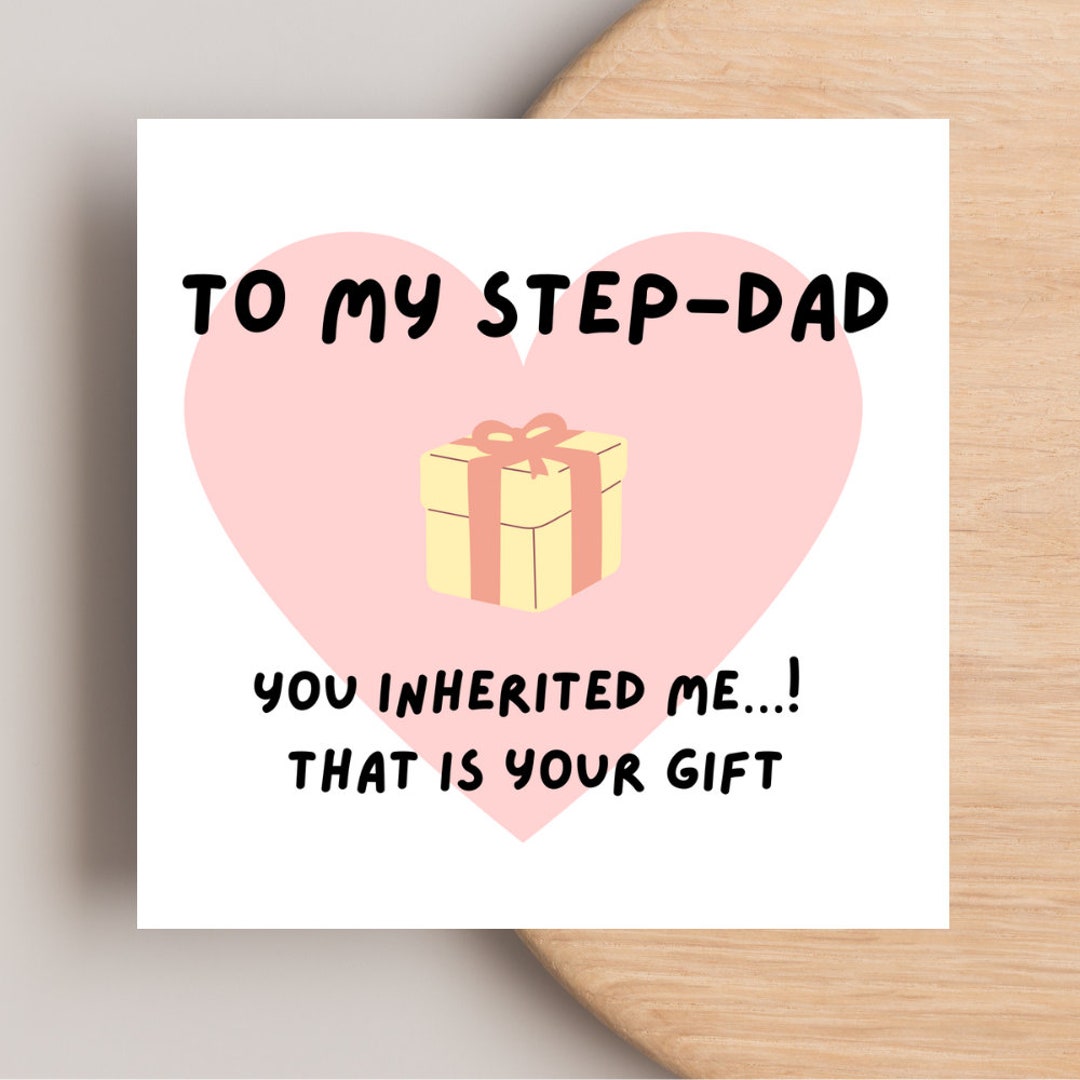 Fathers Day Step Dad Card - Funny Step Dad Card- Step Dad Funny ...