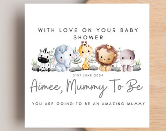 Personalised Mummy to Be Baby Shower Printed Card Baby Shower Card ...