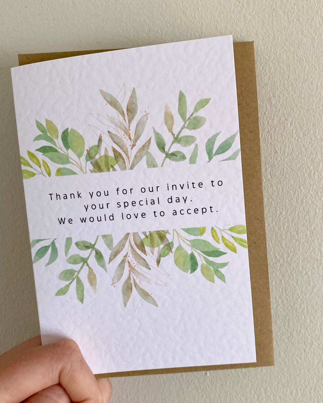 Wedding Acceptance RSVP Card - We Accept - Wedding Acceptance Card ...