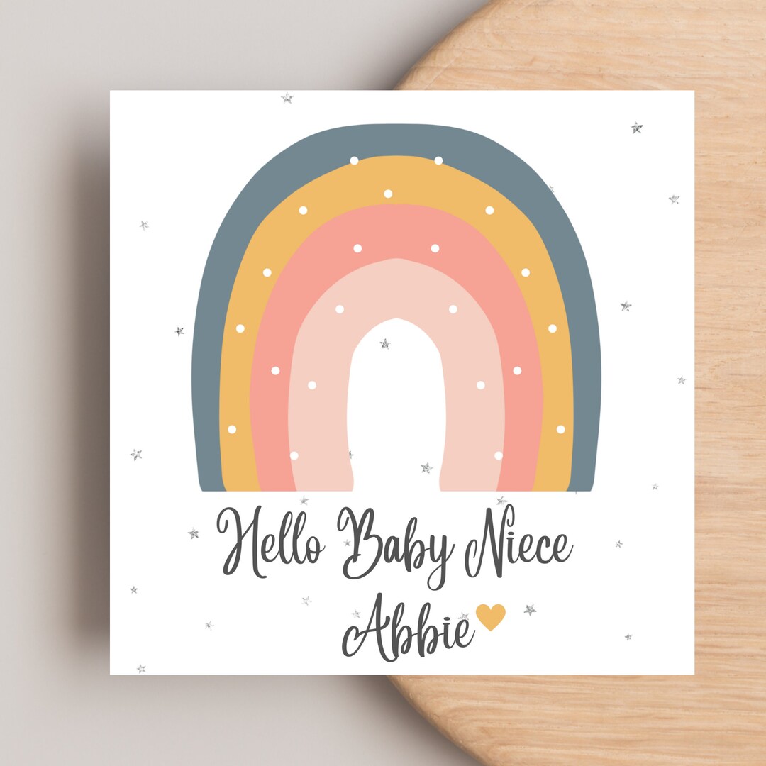 New Niece Card - Niece Card, Card for Niece - Baby Niece Card - Etsy