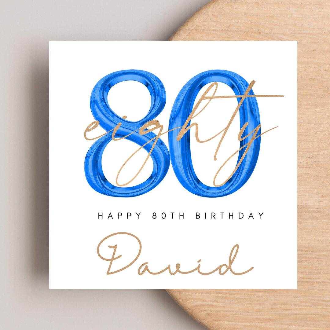 Personalised 80th Birthday Card | 80th Birthday Card for Him | Men |80 ...