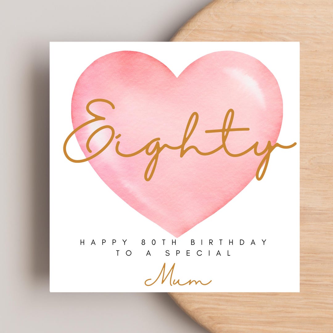 80th Birthday Card for Mum, Special Mum 80th, 80th Birthday Card Mu ...