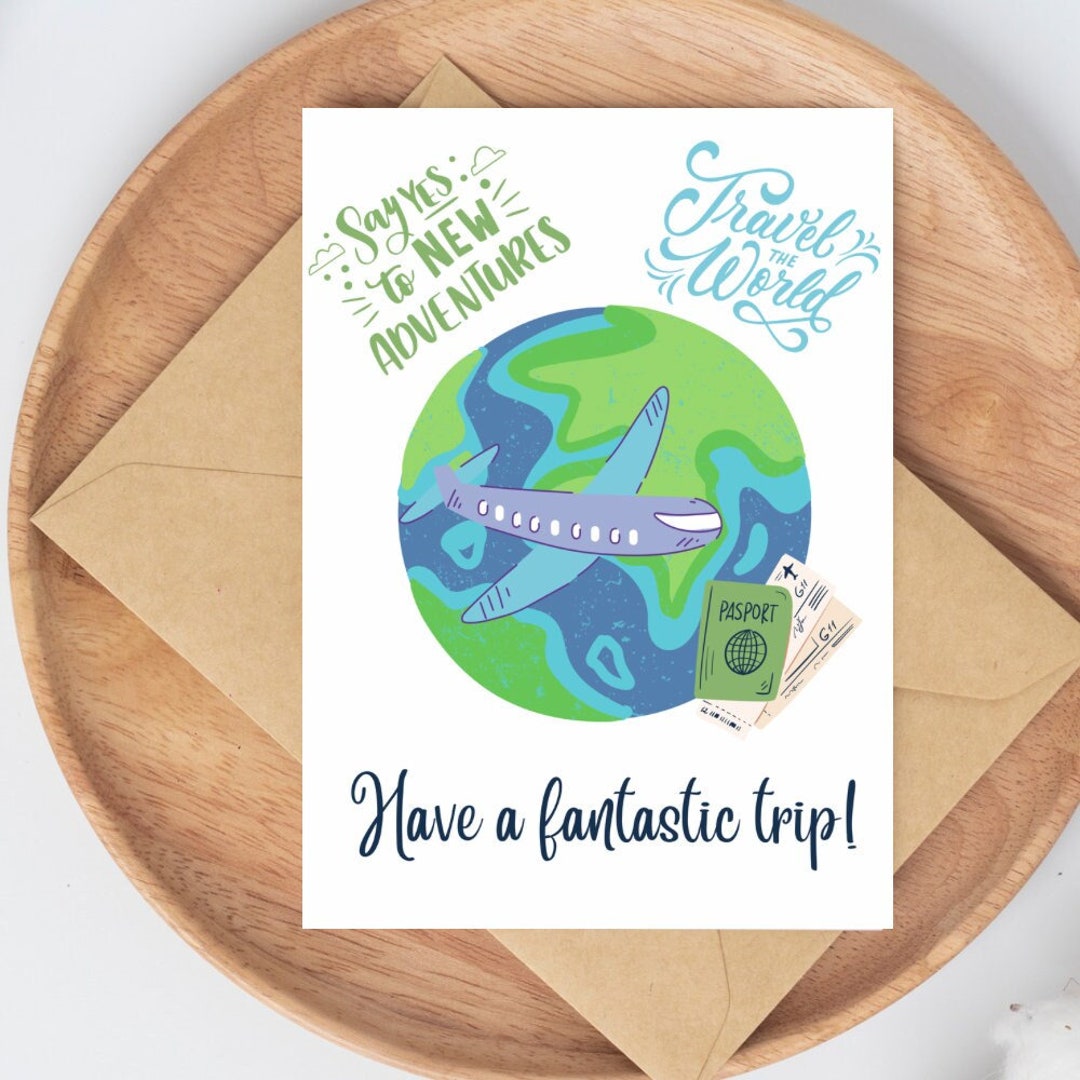 Good Luck on Your Travels Card | Travels Card | Safe Travelling Card - Etsy
