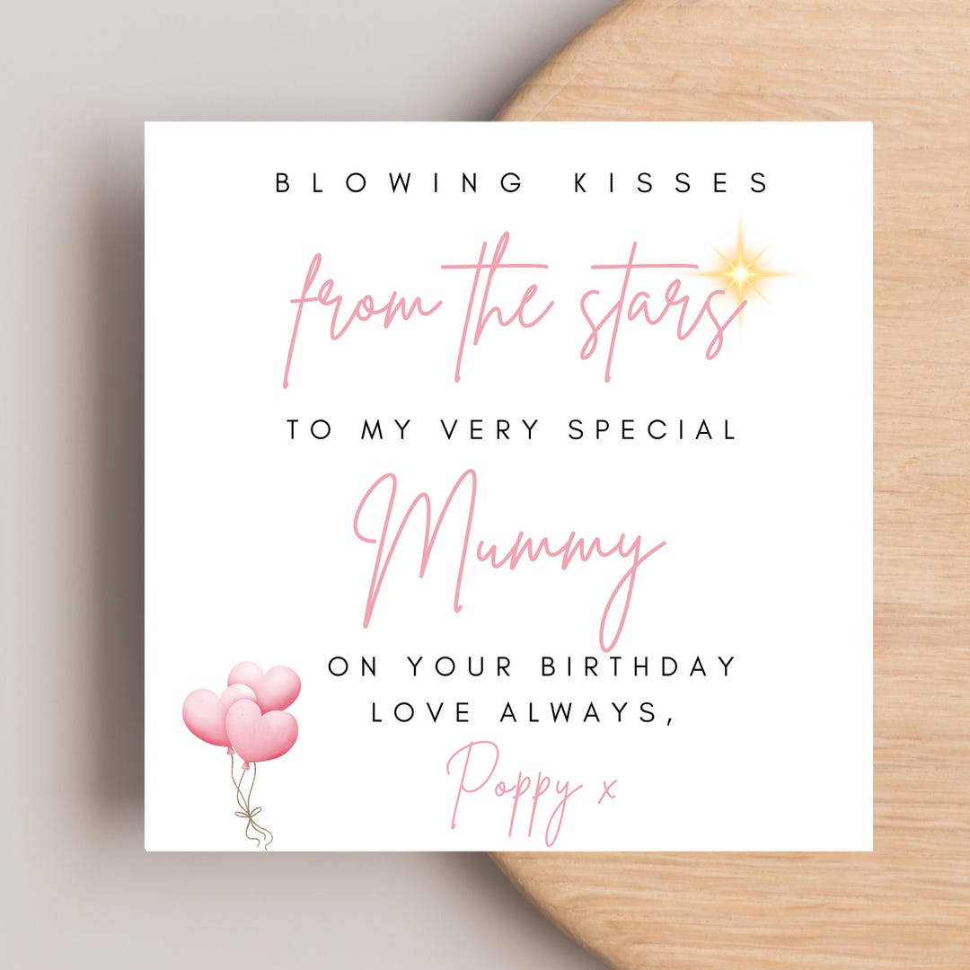 Mummy Birthday Card From Angel Baby, Mummy Card From Heaven Card ...