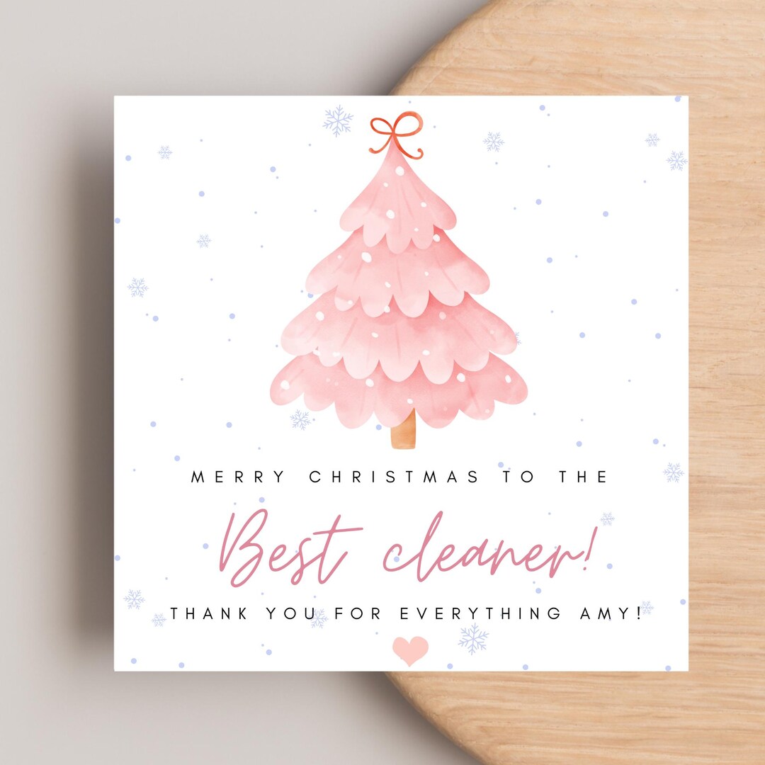 Cleaner Christmas Card, Thank You to Our Cleaner, Christmas Card to Our ...