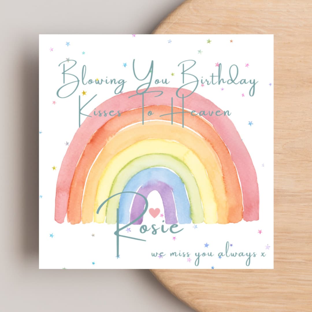 Angel Baby Birthday Card, Heavenly Birthday Card, Birthday Card to ...