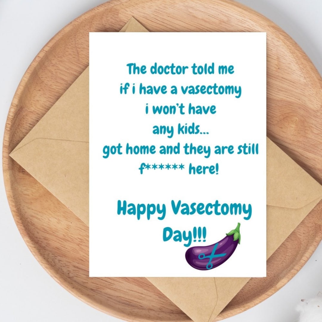 Vasectomy Card Funny - Cheeky Funny Vasectomy Congratulation - Get Well ...