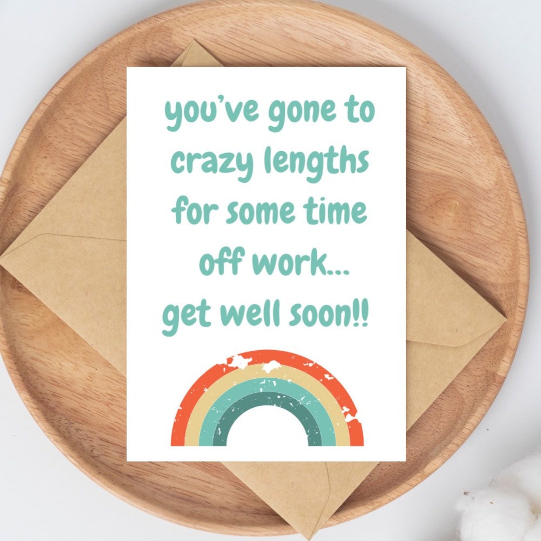 Funny Get Well Soon Card Recovery Card Funny Operation Card Surgery ...
