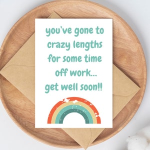 Funny Get Well Soon Card Recovery Card Funny Operation Card Surgery ...