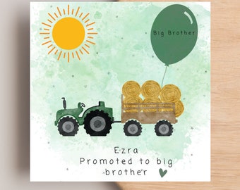 Personalised New Baby Big Brother/sister Badge Card - Etsy