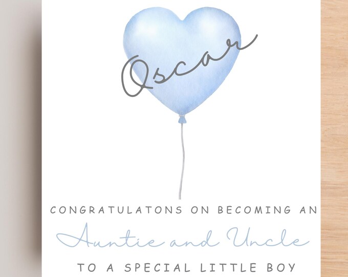 New Auntie and Uncle Card, Auntie or Uncle or Both, Congratulations on ...