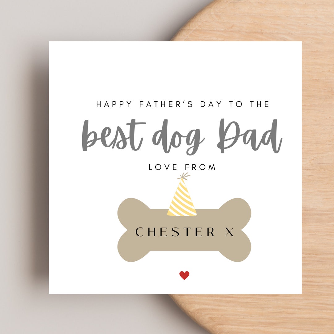 Dog Fathers Day Card, Fathers Day Card From the Dog, Dog Card to Dad ...