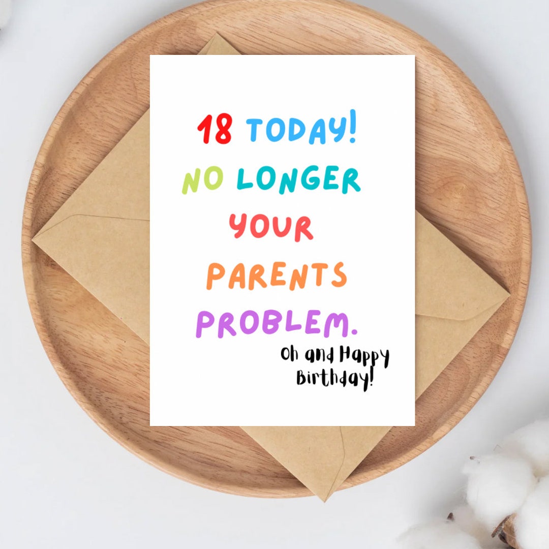 Funny 18th Birthday Card - for Him -her - Best Friend - College - Adult ...