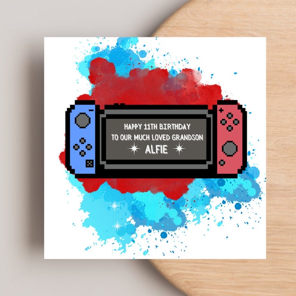 Nintendo Birthday Card - Etsy