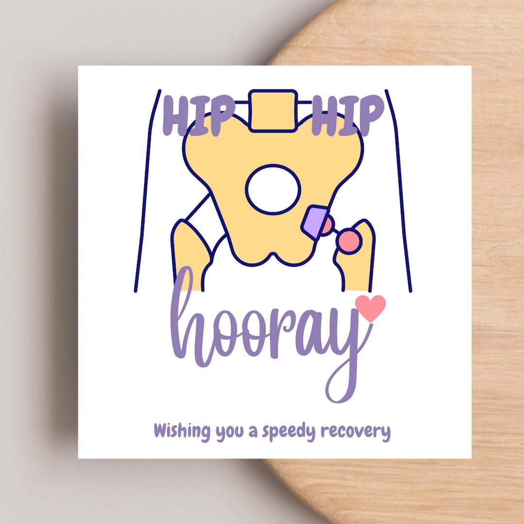 Funny Hip Replacement - Get Well Soon Card - Recovery - for Him or for ...