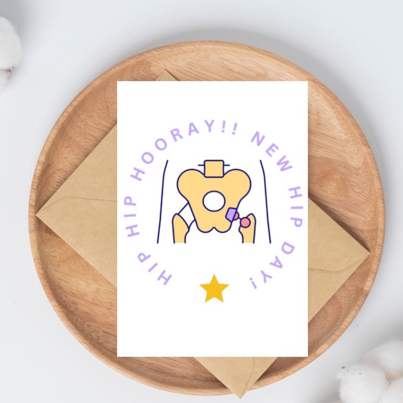 Funny Hip Replacement Get Well Soon Card Recovery for - Etsy