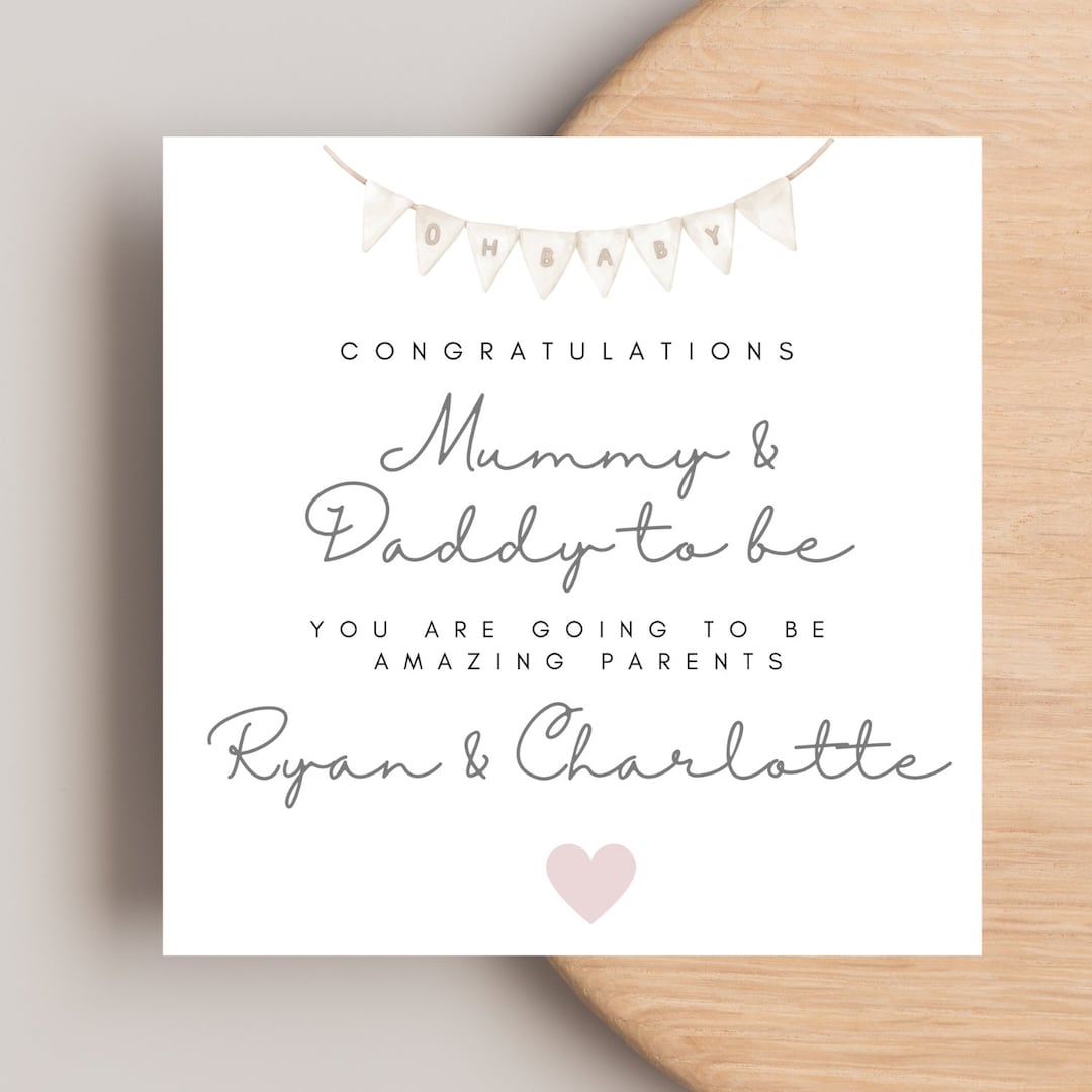 Mum and Dad to Be Card, Congratulations Pregnancy Card, Pregnancy Card ...