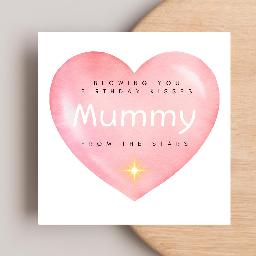 Mummy Birthday Card From Angel Baby, Mummy Card From Heaven Card ...